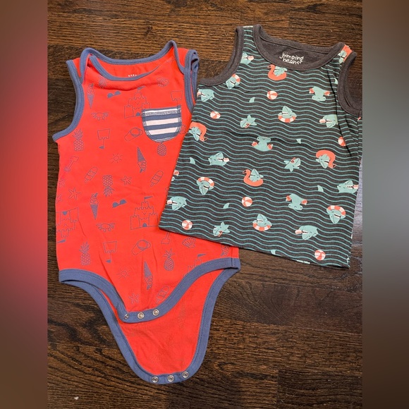 Shirts & Tops | Tanks For Kids 2 Pack One With Diaper Buttons And One ...